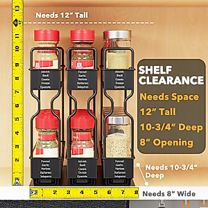 SpaceAid Pull Out Spice Rack Organizer for Cabinet, 2 Drawers 2-Tier, 3 Drawers 2-Tier