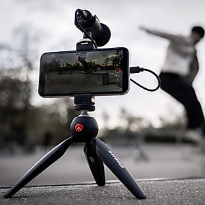 Shure MV88+ Video Kit - Digital Stereo Condenser Microphone for Apple and Android, with Manfrotto PIXI Tripod, Phone Clamp, Mount, iOS and USB-C Cables for Next-Level Connectivity (MV88+ Video KIT)