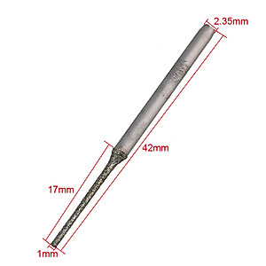BQLZR 1MM Silver Extended Gems Drill Bits Bowlder Pearls Jewelry Agates Hole Drill Bits Coated Pack of 10