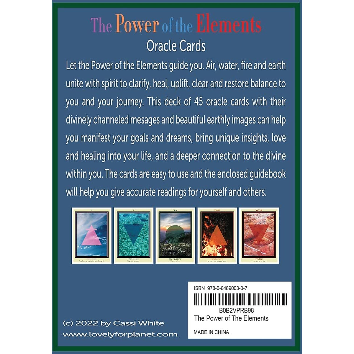 The Power of The Elements Oracle Cards. 45-Card Deck and Guidebook. Beautiful Colorful Images and Divinely Channeled Messages for Lovers of Oracle Cards