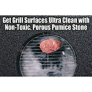 Commercial Grade, Heavy Duty Grill Cleaning Brick Bulk 4 Pack. Pumice Stone Cleaner Tool Cleans and Sanitizes Restaurant Flat Top Grills or Griddles Effectively Without Harsh Chemicals or Abrasives
