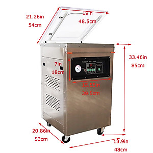 INTSUPERMAI Single Chamber Vacuum Packaging Machine DZ400 Vacuum Seal Machine Stainless Steel Vacuum Sealing Machine Packaging Sealer 110V