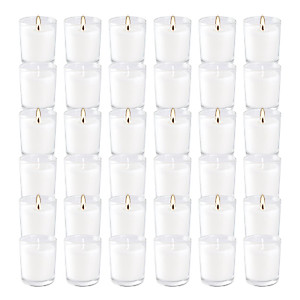 36-Pack of Unscented Warm White Votive Candles-Burn with a Warm White Glow for up to 12 Hours. Ideal for Weddings, Birthdays, Holidays, Parties,Thoughtful Gift for Any Occasion …