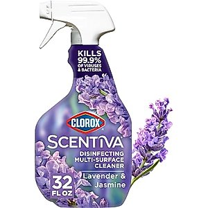 Clorox Scentiva Disinfecting Multi-Surface Cleaner, Lavender and Jasmine, 32 Fl Oz (Pack May Vary)