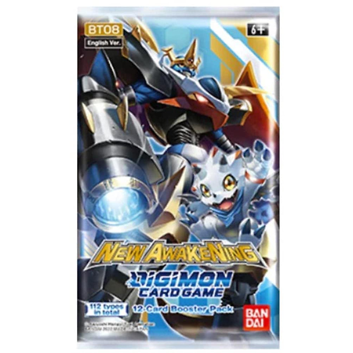 BANDAI 2022 Digimon English TCG New Hero [BT08] Booster Box - 24 Packs or 12 Cards Each!, Multicolor, (BCL2611042)
