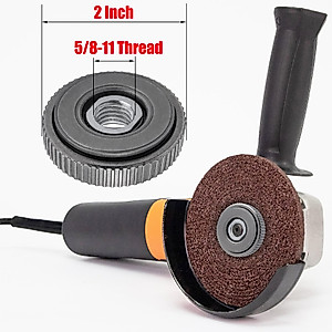 Yakamoz 5/8"-11 Grinder Nut, Quick Release Angle Grinder Flange Nut 5/8-11 Grinder Locking Nut for Angle Grinder Replacement Parts