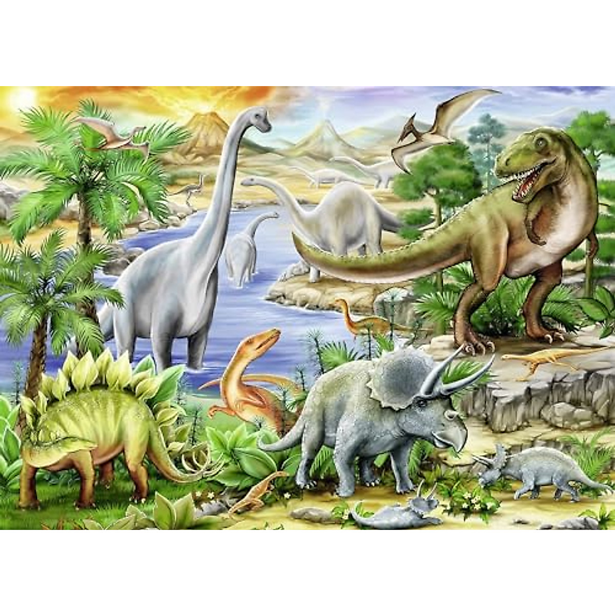 Ravensburger Prehistoric Life Puzzle - 60 Piece Durable Jigsaw Puzzle for Kids | Unique Puzzle Pieces | Enhances Concentration & Creativity | Eco-friendly - FSC Certified