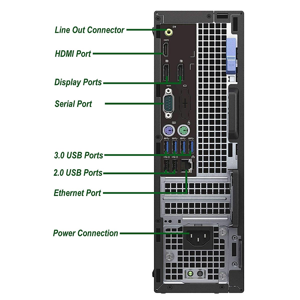 Dell OptiPlex 7040 Small Form Computer Desktop PC, Intel Core i5 6500 3.2GHz Processor, 8GB Ram, 256GB NVMe SSD, Keyboard & Mouse, WiFi | Bluetooth, HDMI, Windows 10 Professional (Renewed)
