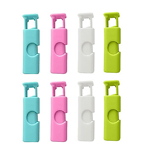 8pcs Bread Bag Seal Clip Squeeze and Lock Bread Bag Clips for Food Storage, Fresh-Keeping Sealing Clip Reusable Easy Squeeze & Lock for Snack Food Bread Bag, Plastic Bag Clip Strong Moistures-Proof