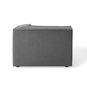 Modway Restore 7-Piece Upholstered Sectional Sofa in Charcoal