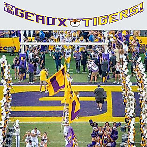 LSU – Geaux Tigers Banner! 8 Ft. long banner is great for Tailgating, Dorm Rooms, Birthday Parties, Graduation. Show your LSU Tiger spirit. by Havercamp