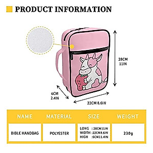 Veniyate Customized Add Your Own Image Bible Holder Bible Cover Carry Organizer Portable with Zipper and Front Pocket Large Capacity Church Bible Protective