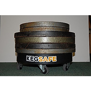 Beer Keg Dolly - Full Size Keg with Wheels - Extra Strong with high Side Rail for Added Safety!