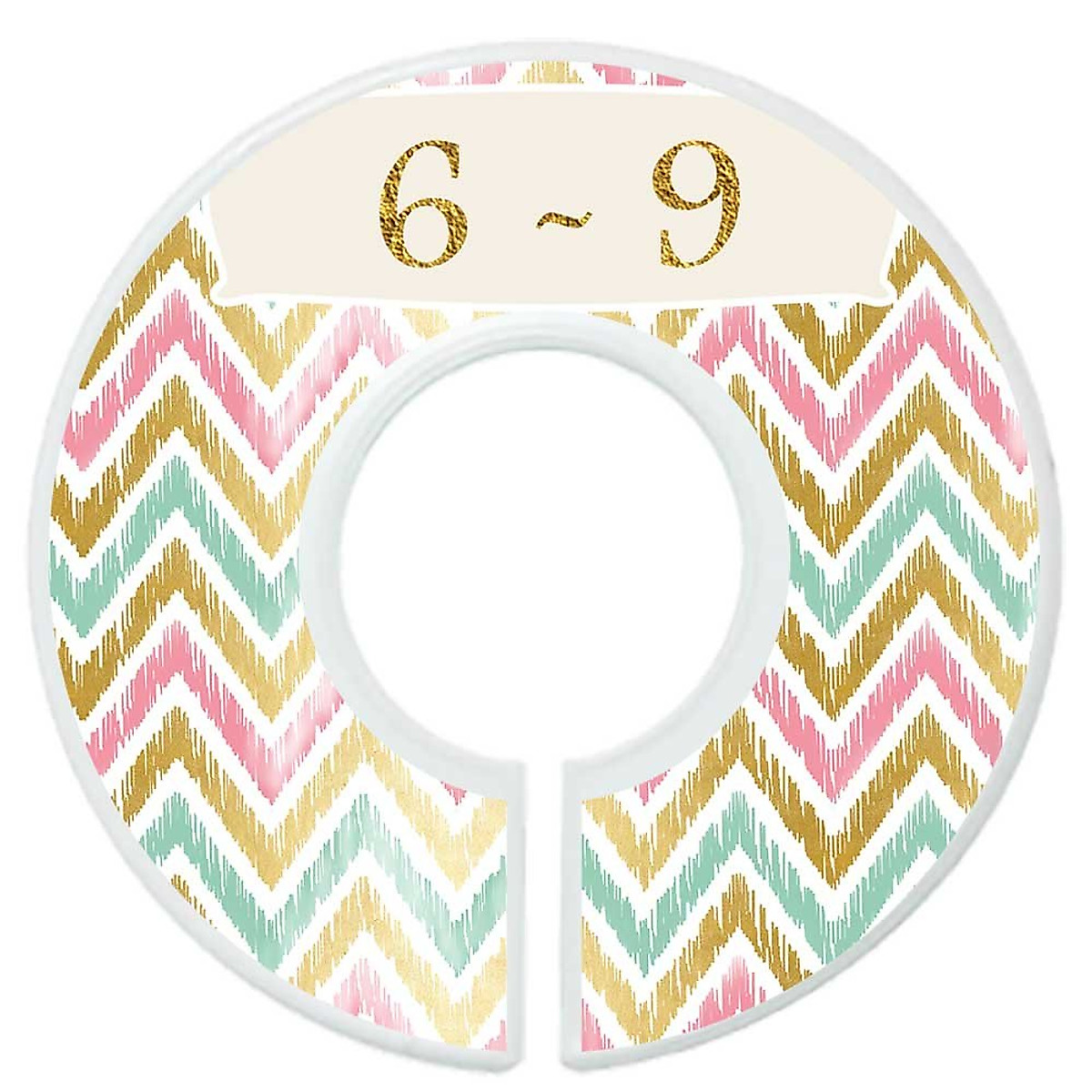 Mumsy Goose Nursery Closet Dividers, Closet Organizers, Baby Girl Clothes Dividers Pink Gold