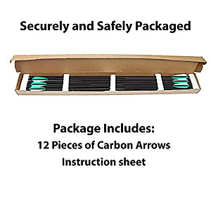 KESHES Archery Carbon Arrows for Compound & Recurve Bows - 30 inch Youth Kids and Adult Target Practice Bow Arrow - Removable Nock & Tips Points (12 Pack)