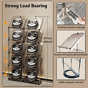 Patinao 2 Pack Sloping Narrow Shoe Rack 5 Tiers - Free Standing Vertical Shoes Racks for Small Spaces and Corner, Shoe Storage Organizer for Entryway, Tall Slim Shoe Shelf Cabinet for Shoes and Boots