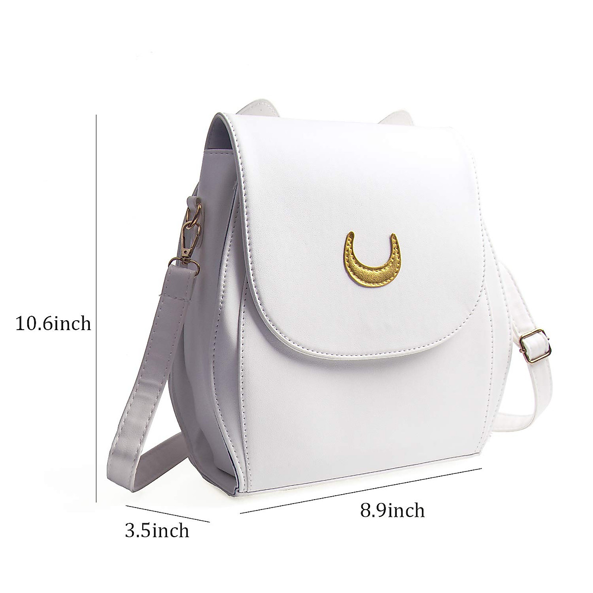 Oweisong Women Moon Sailor Purses and Handbags Cute Cat Anime Backpack Fashion Sparkling Satchel Tote Shoulder Bag