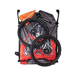 Schwinn Summit Deluxe Kids Double Bike Trailer, Child Carrier Seats 2 Riders, Max Weight 87lbs, Converts to Stroller, 20-Inch Wheels, Red