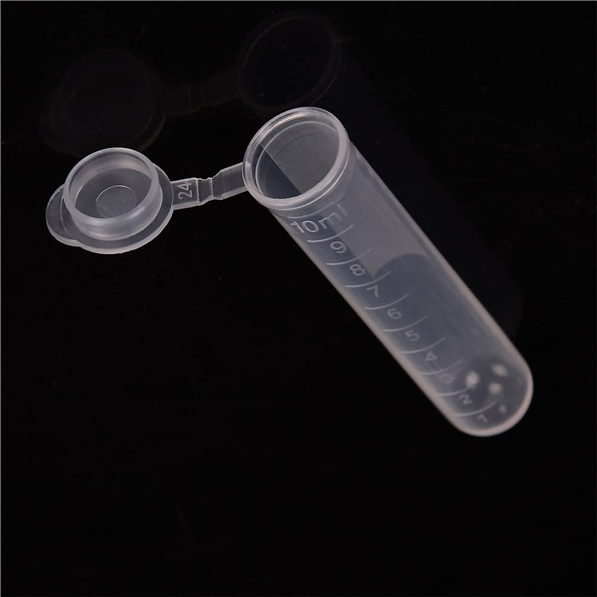25Pcs 10ml Microcentrifuge Tube with Snap Cap, Clear Plastic Centrifuge Tubes Small Sample Bottle Mirco Test Tubes for Sample Storage Container