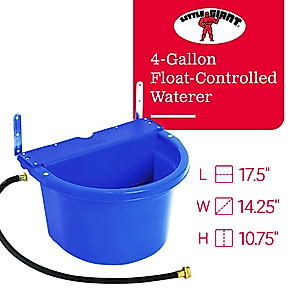 Little Giant FW16BLUE 4 Gal Auto Float Controlled Waterer Livestock (2 Pack)