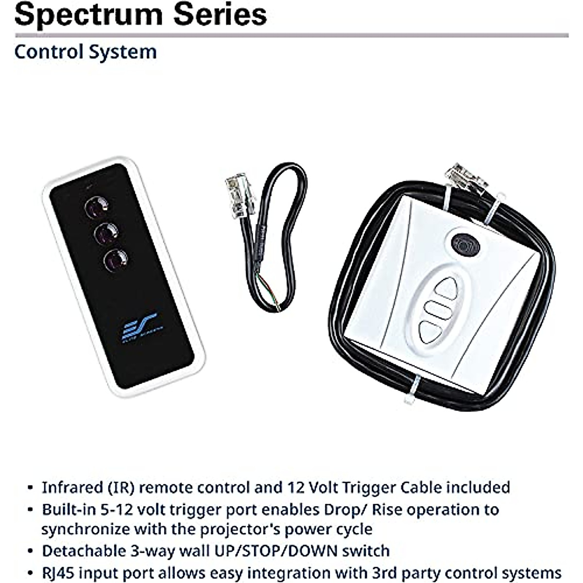 Elite Screens Spectrum, 100-inch Diag 16:9, Electric Motorized 4K/8K Ready Drop Down Projector Screen, ELECTRIC100H