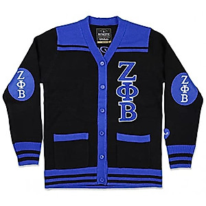 Zeta Phi Beta M7 Button Down Sweater [XL] Black