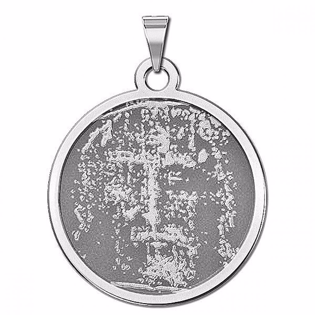PicturesOnGold.com Shroud of Turin Religious Medal - 1 Inch Size of a Quarter -Sterling Silver