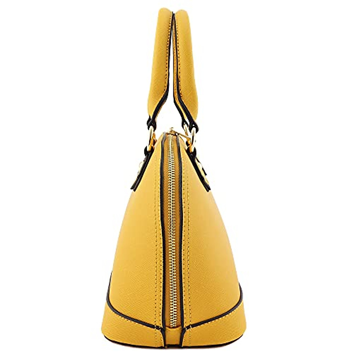 Zip-Around Classic Dome Satchel (Mustard)