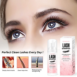 Smarxin Lash Shampoo for Eyelash Extension Removal, 50ml - Gentle, Natural Formula, Nourishing, Foaming Cleansing, Paraben & Sulfate Free