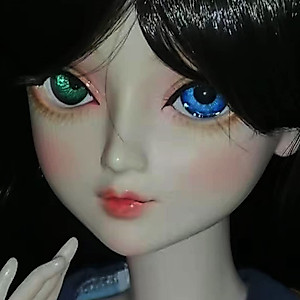 Jashem 8 Pairs of 4 Colors 22mm Half Round Realistic Acrylic Eyes for Halloween Props, Masks, Dolls or Bears Craft Plastic Eyeballs (22mm)