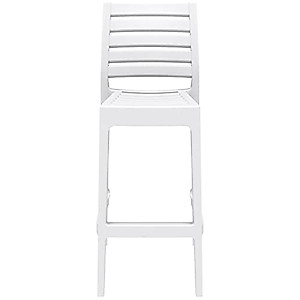 Compamia Ares 29.5" Outdoor Bar Stool in White (Set of 2)