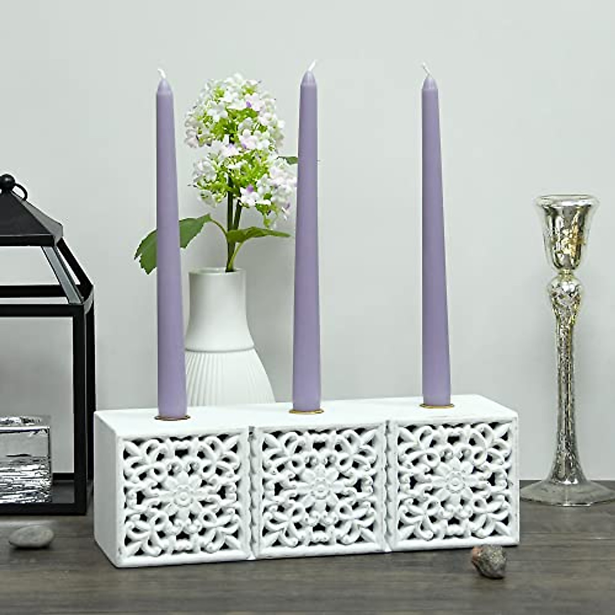 Zest Candle 12-Piece Taper Candles, 10-Inch, Lavender