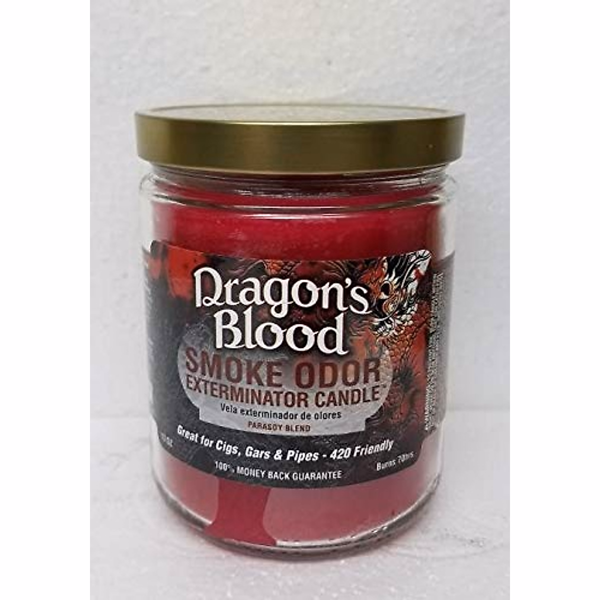 Smoke Odor Exterminator Jar Candle, Dragons Blood 13 oz
