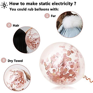 Rose Gold White Balloons, 50pcs 12 Inches Gold and White Latex Balloons for Baby Shower, Wedding, Birthday Party Backdrop Decorations