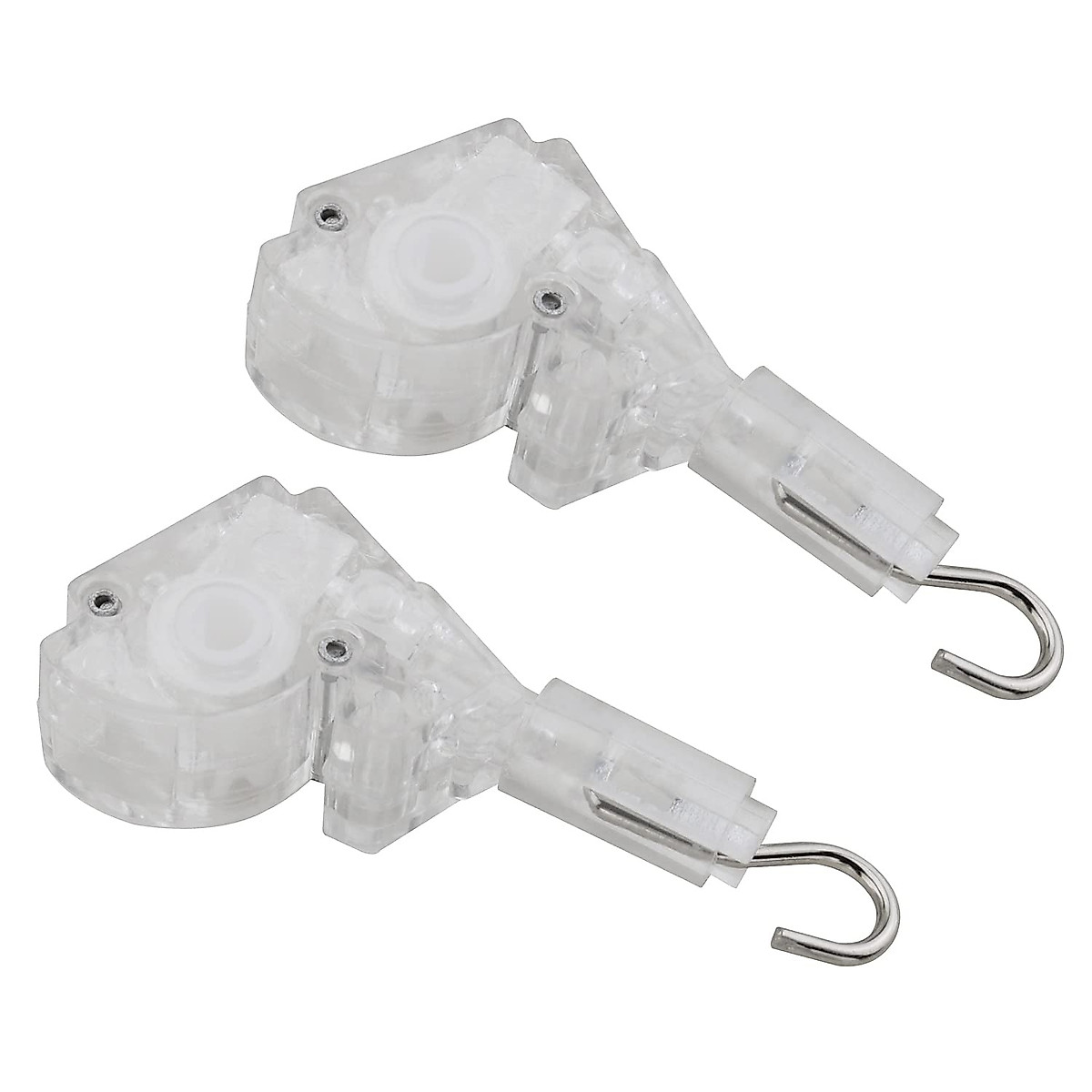 ZZLZX 2PCS Blind Wand Tilt Control Wand Tilter, Blinds Wand Tilter Mechanism, 1inch Mini Blind Head Rail Blind Tilt Mechanism Replacement with D Shaped Gear Tilt Mechanism Hook Connection