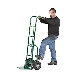 Little Giant TF-370-10P Tall Hand Truck with Foot Kick and Wheel Guards, 10" Pneumatic Wheel, 800 lbs Capacity, 60" Height