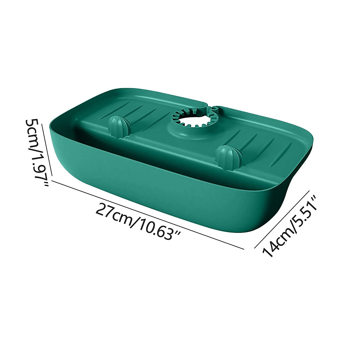 POROPL Kitchen Faucet Splash-Proof Draining Rack - Sink Water Collection Pad Non-Slip Countertop Pad, Kitchen Rag Sponge Wipe Draining Storage Rack Kitchen Bathroom Gadgets (Green)…