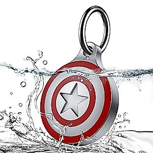 Lanteso IPX8 Waterproof AirTag Keychain for Apple Airtags Holder, [Full Body Shockproof][Dustproof][Anti-Scratch] Airtag Aluminum Metal Case for Wallet, Luggage, Cat, Dog, Pets (Grey)