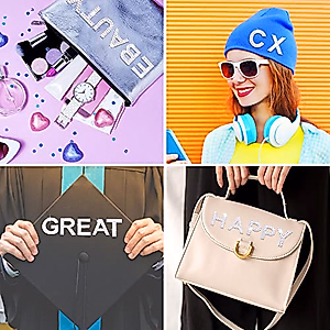 Prasacco 98 Pcs Glitter Letter Stickers Number Stickers, Rhinestone Letter Stickers Alphabet Stickers Silver Letter Stickers Cute Shiny Letters Stickers for DIY Crafts