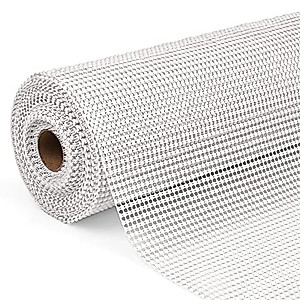 BAKHUK Grip Shelf Liner, Non-Adhesive 17 Inch x 25 Feet Cabinet Liner Durable Organization Liners for Kitchen Cabinets Drawers Cupboards Bathroom Storage Shelves (White)
