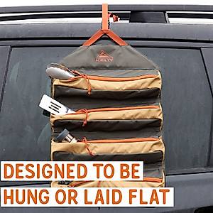 Kelty Chef Roll – Kitchen Basics Organization Kit for Cooking Tools, Knives, Deep Zippered Pockets, Rollup Storage