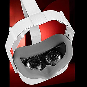 Topcovos Newest VR Silicone Interfacial Cover for Oculus Quest 2 Face Protect Skin Sweatproof Lightproof Anti-Leakage