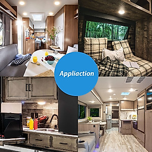 Dream lighting 12V Ceiling Light Fixtures RV Camper Interior Dome Ligh Soft White Lighting 3500K Pack of 6