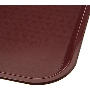 CFS CT101461 Cafe Standard Plastic Cafeteria/Fast Food Tray, NSF Certified, BPA Free, 14" Length x 10" Width, Burgundy (Pack of 24)