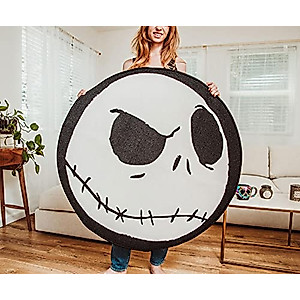 Nightmare Before Christmas Disney The Jack Skellington 39-Inch Round Area Rug Accent, Indoor Floor Mat