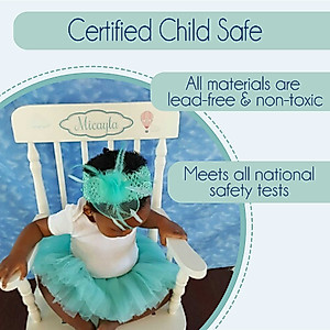 My Bambino Children's Personalized Blue Princess Rocking Chair Frozen Castle Design