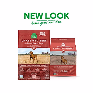 Open Farm Ancient Grains Dry Dog Food, Humanely Raised Meat Recipe with Wholesome Grains and No Artificial Flavors or Preservatives (Grass-Fed Beef Ancient Grain, 4 Pound (Pack of 1))