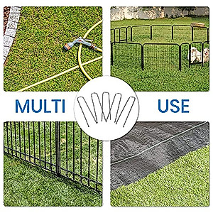 Landscape Staples 6 Inch Galvanized Garden Stakes 150 Pack,Garden Staples Heavy-Duty Sod Pins Anti-Rust Fence Stakes Securing Pegs for Barrier Fabric Irrigation Tubing Hose Weed