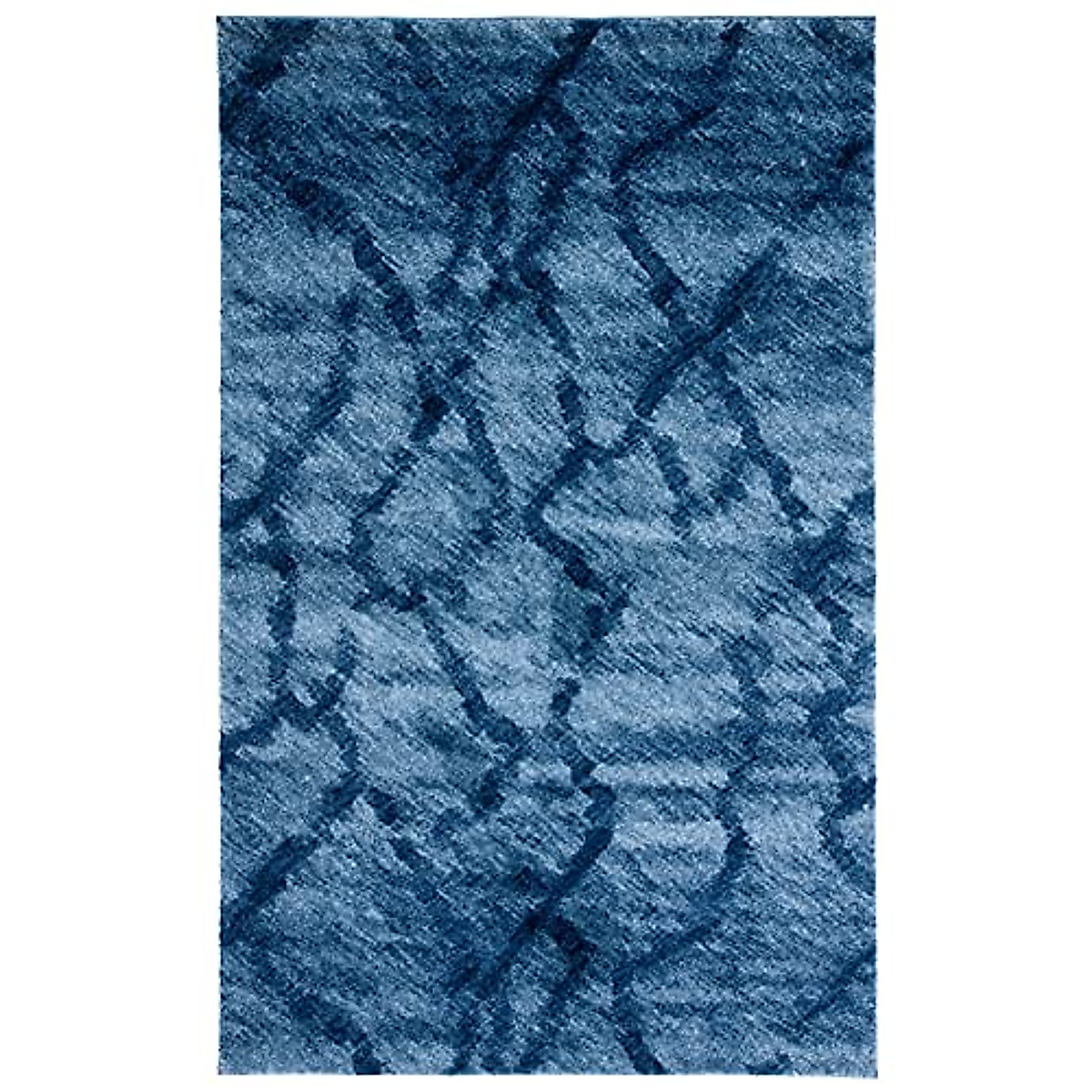 SAFAVIEH Retro Collection 3' x 5' Blue / Dark Blue RET2144 Modern Abstract Non-Shedding Living Room Bedroom Accent Rug