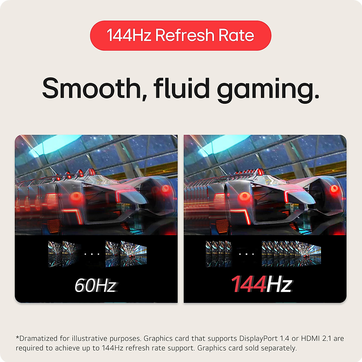 LG 27" UltraGear 4K UHD (3840x2160) Gaming Monitor, 144Hz, 1ms, VESA DisplayHDR 400, G-SYNC and AMD FreeSync Premium, HDMI 2.1, DisplayPort, 4-Pole HP Out DTS HP:X, Tilt/Height/Pivot Stand, Black